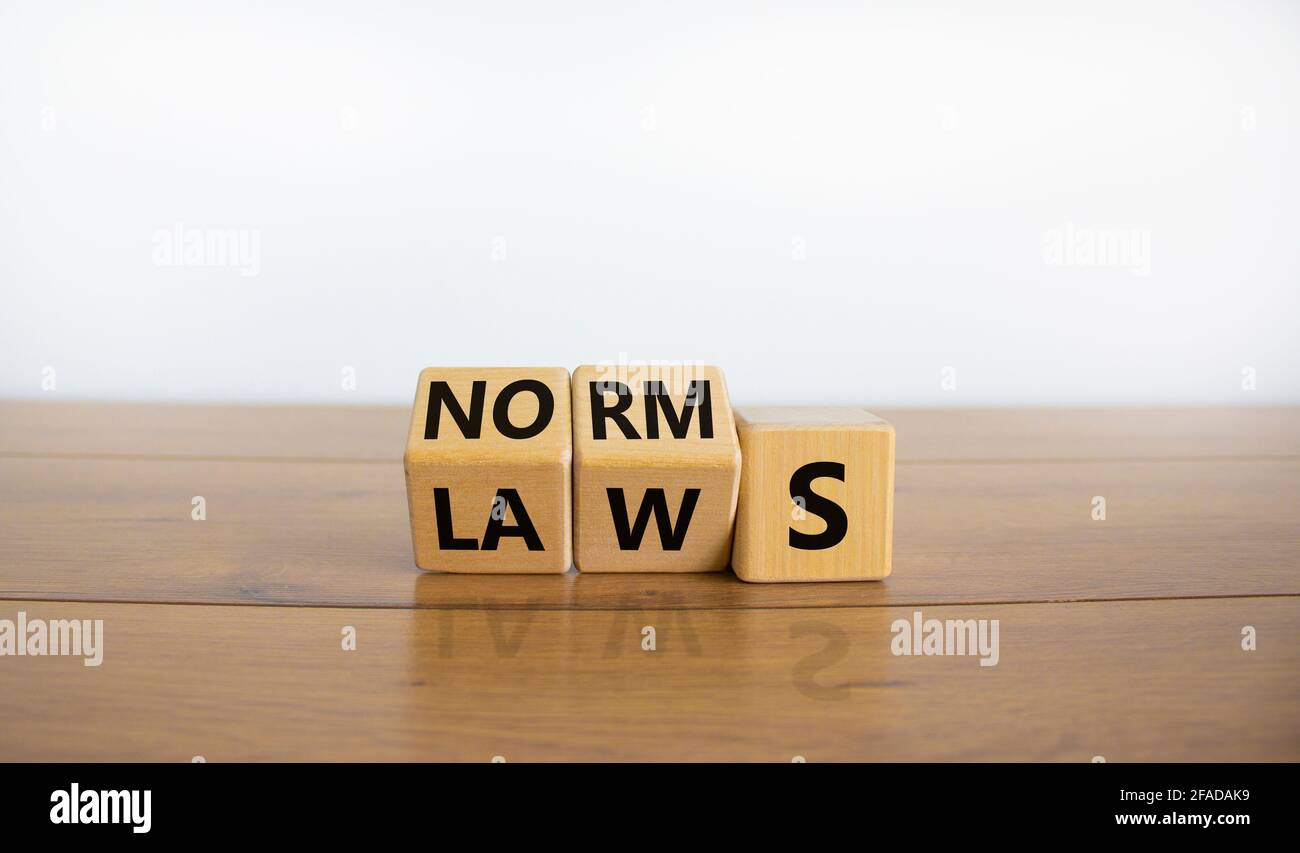 Laws or norms symbol. Turned cubes and changed the word 'norms' to ...