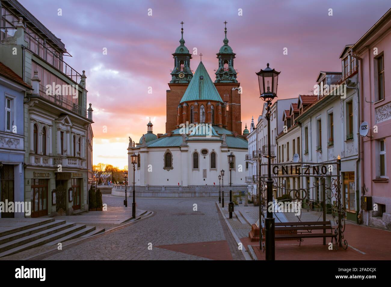 Gniezno, Poland - Cathedral. Old town sacred and secular buildings ...