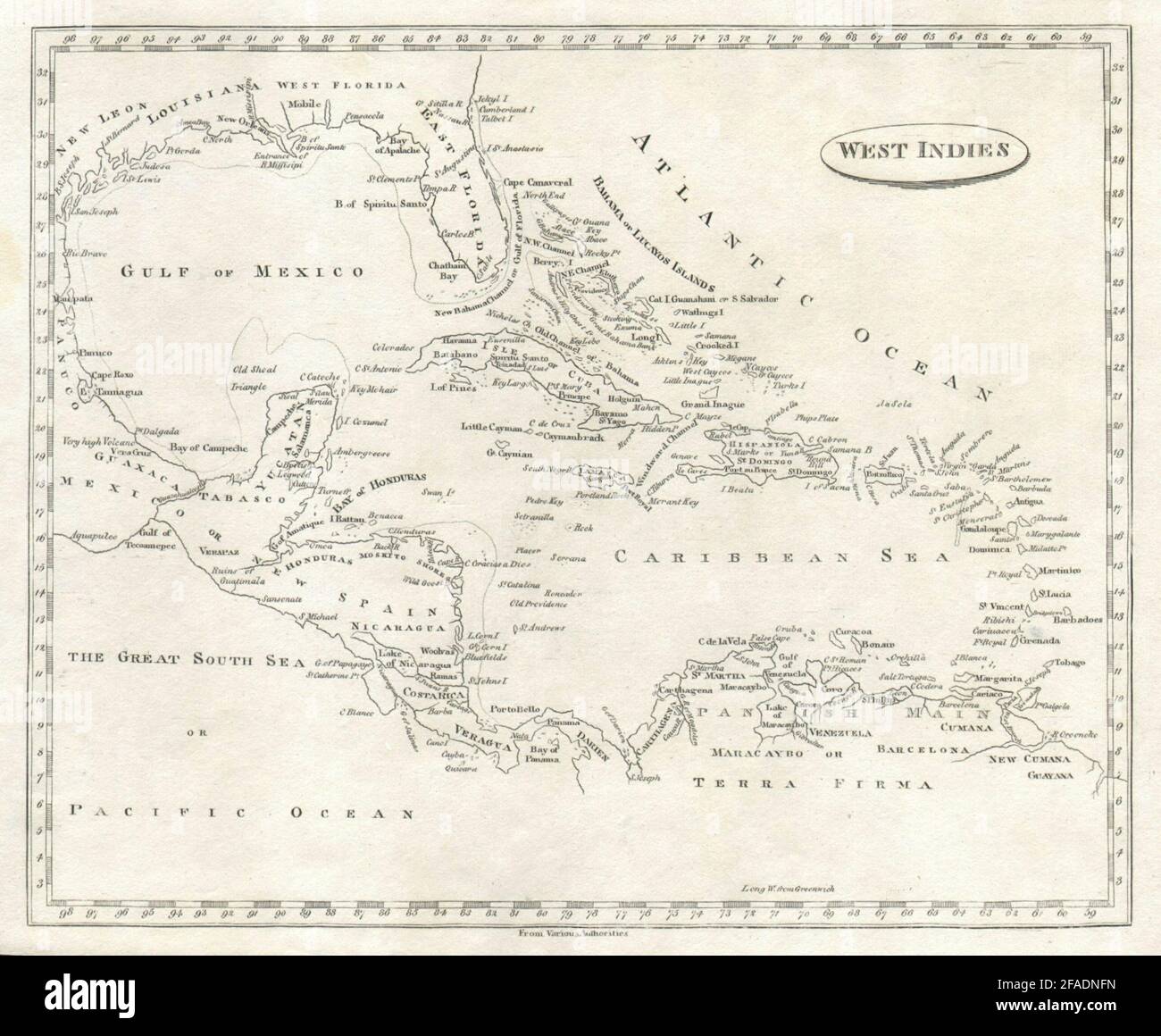 Antique map of gulf of mexico hi-res stock photography and images - Alamy