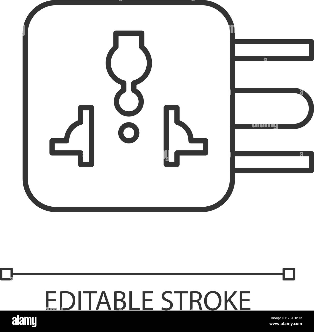 Travel adapter linear icon Stock Vector Image & Art - Alamy