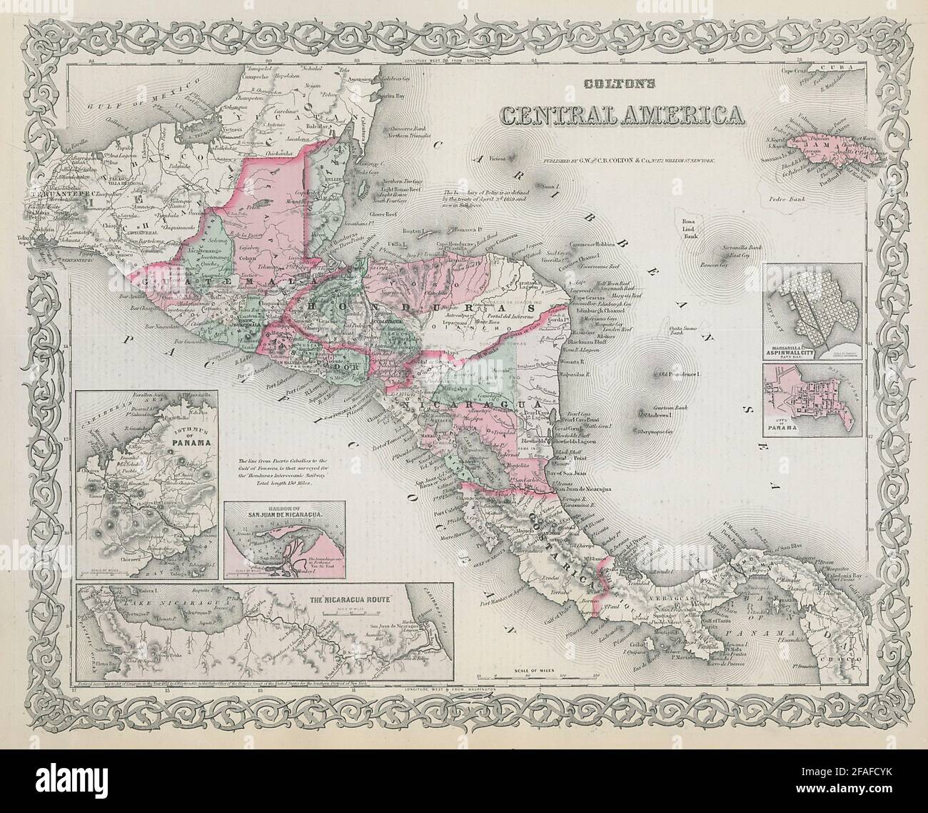 Central america map hi-res stock photography and images - Alamy