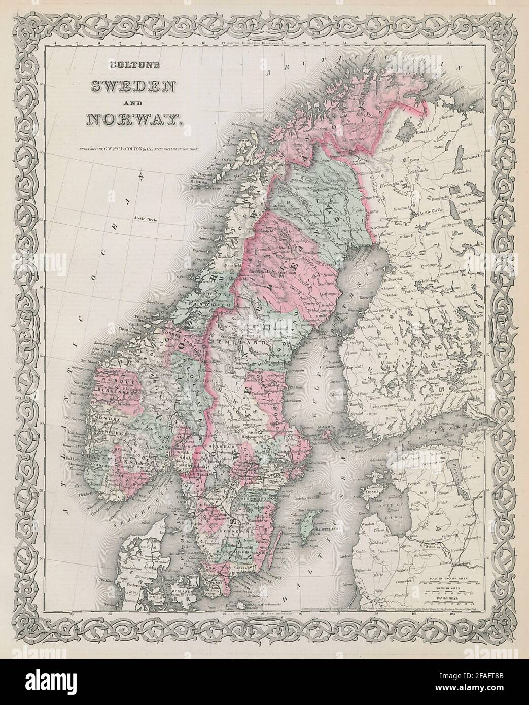 19th century norway map hi-res stock photography and images - Alamy