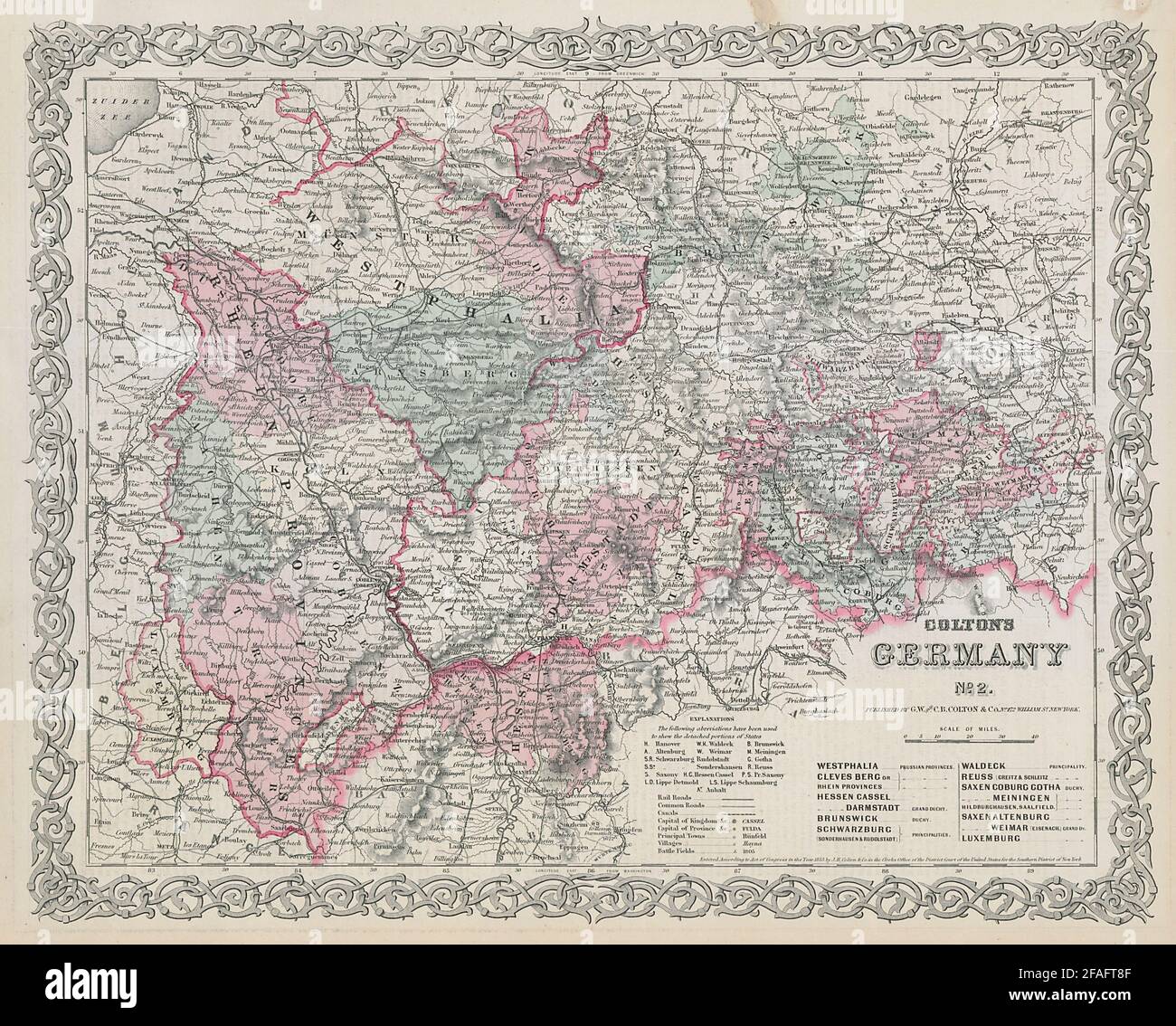 Map of germany 19th century hi-res stock photography and images - Alamy