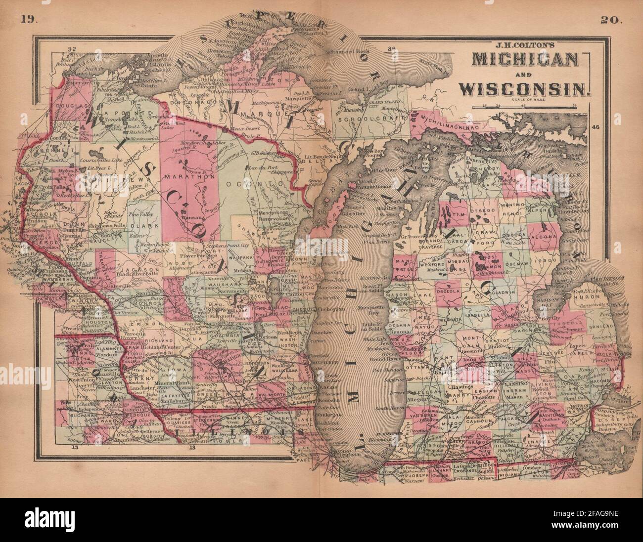 Colton map of wisconsin hi-res stock photography and images - Alamy