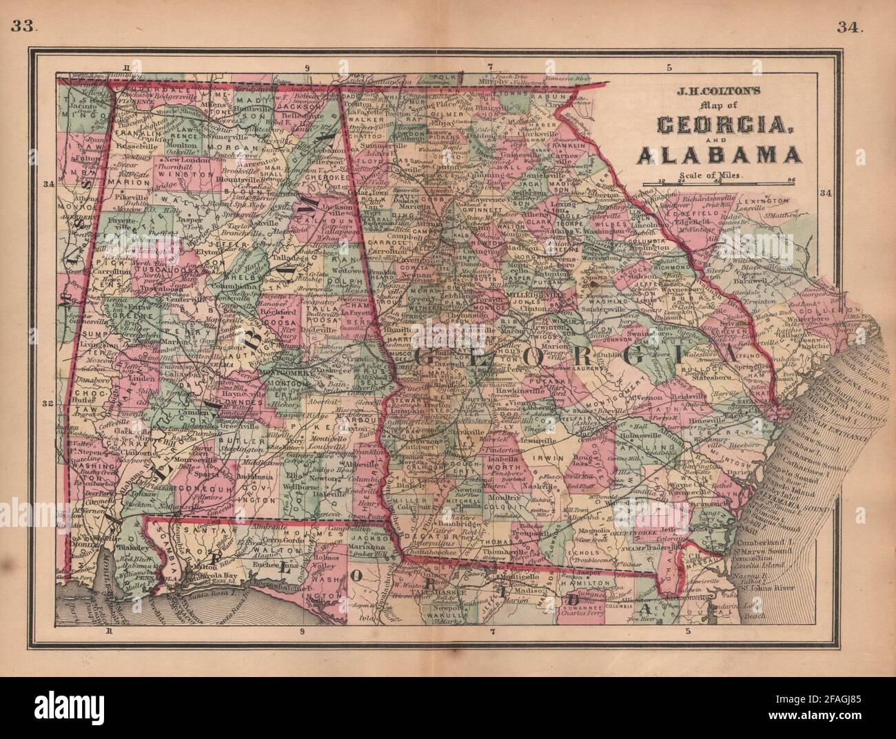 Georgia united states map hi-res stock photography and images - Alamy