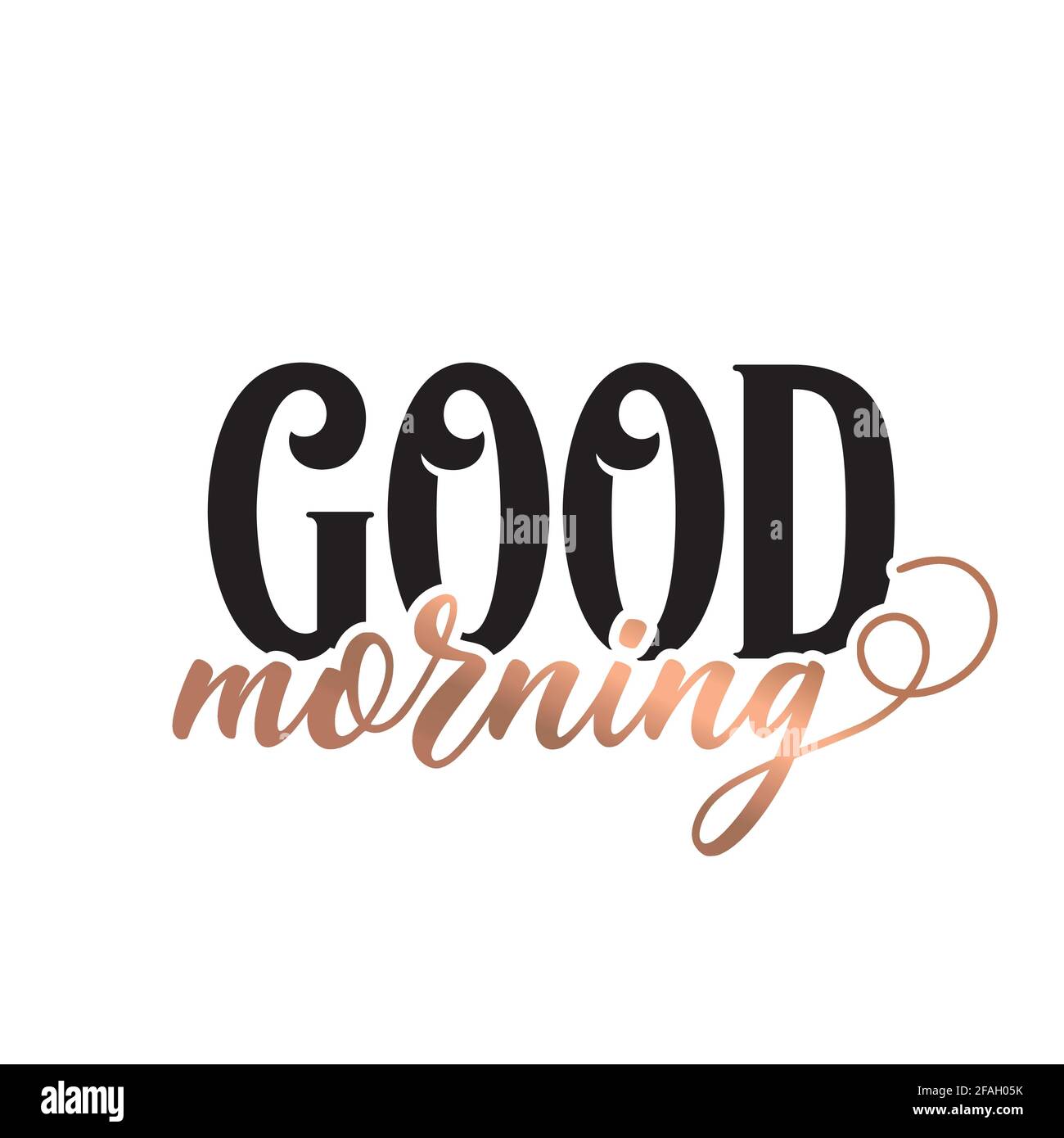 Modern lettering art for poster, greeting card, t-shirt. Black and ...