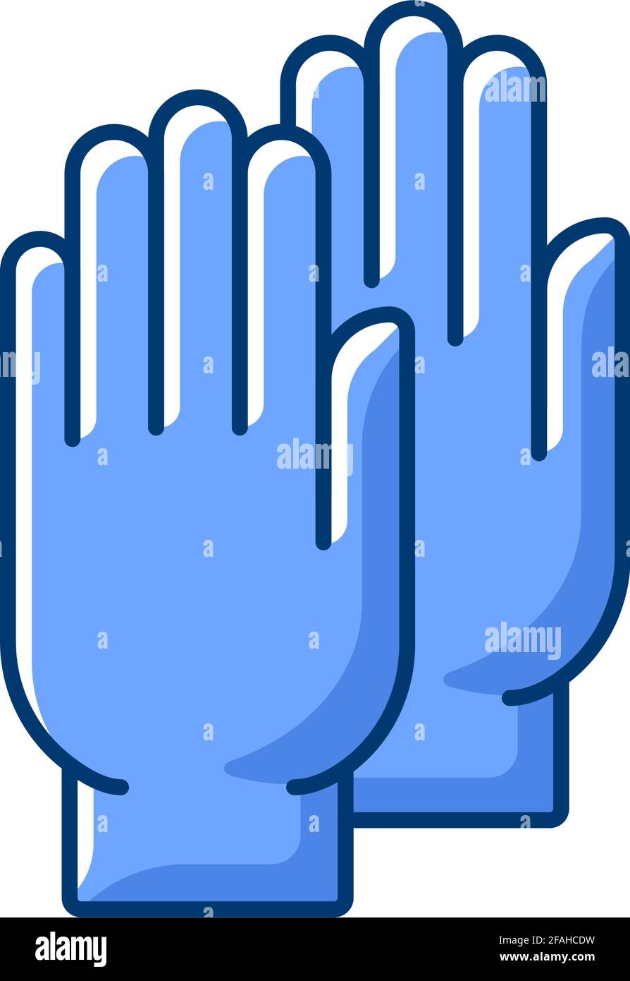 Medical gloves RGB color icon Stock Vector Image & Art - Alamy
