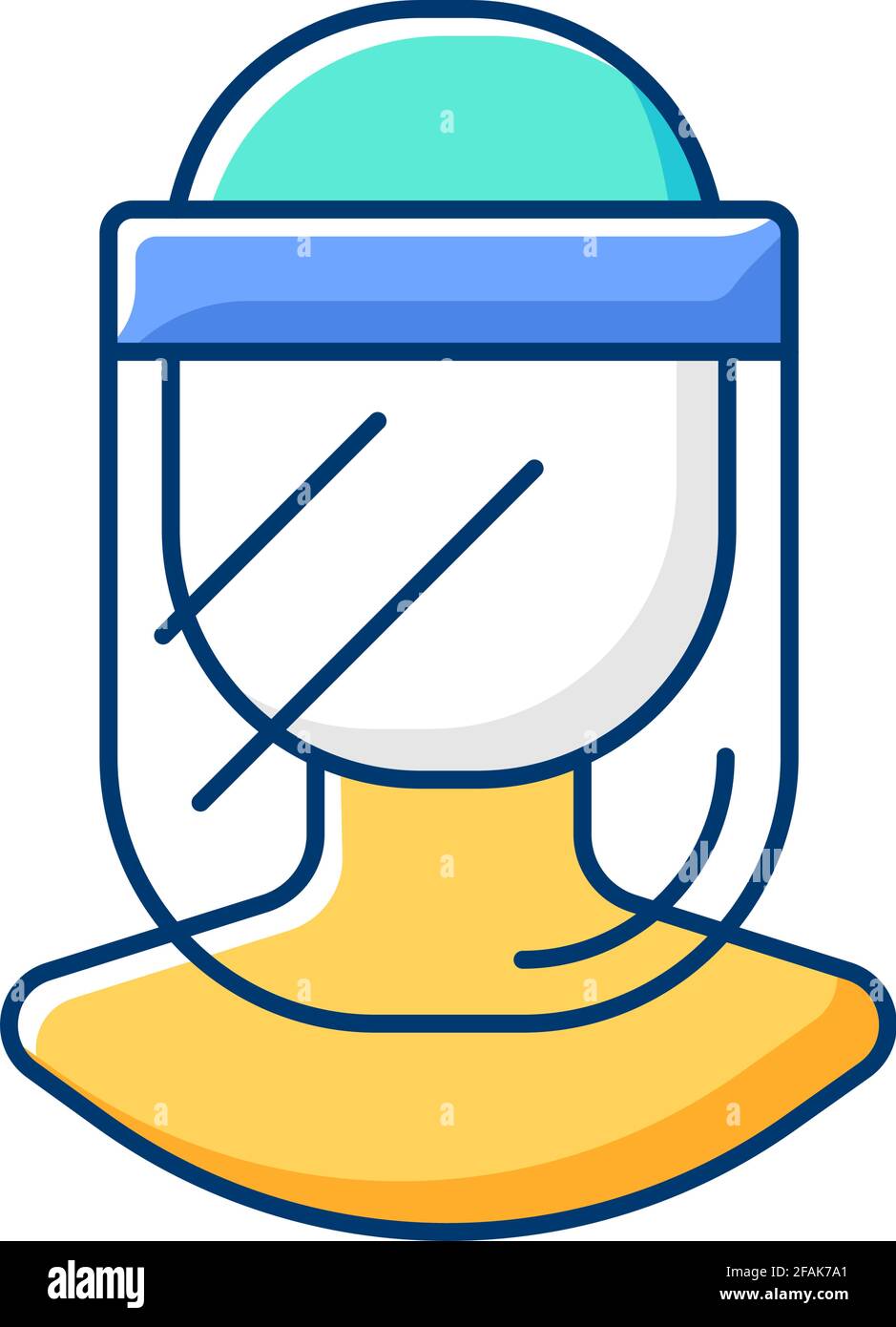 Medical face shield RGB color icon Stock Vector Image & Art - Alamy