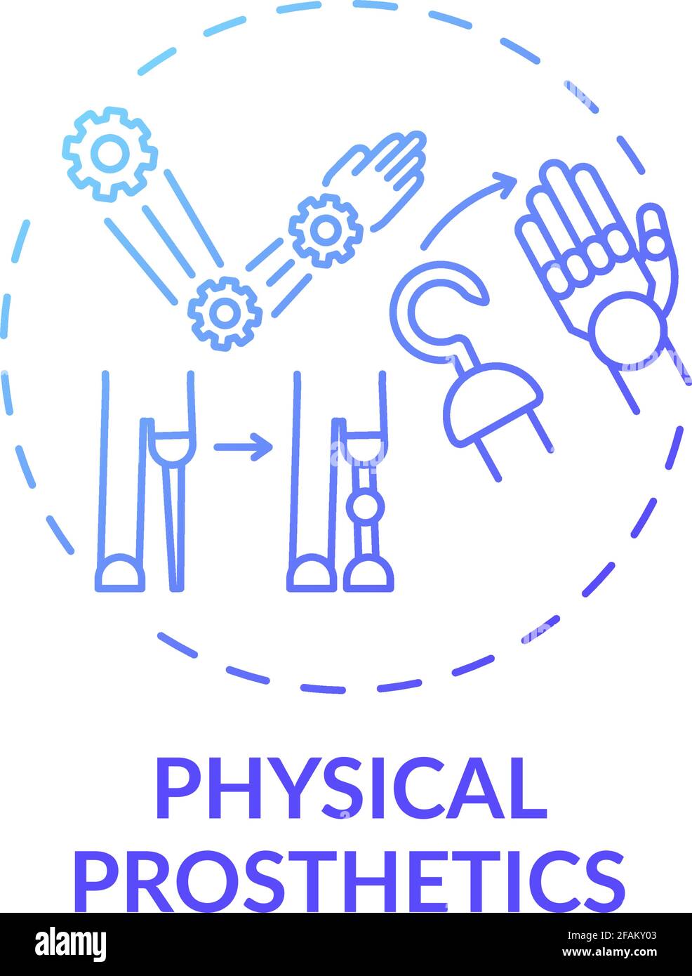 Physical prosthetics concept icon Stock Vector Image & Art - Alamy