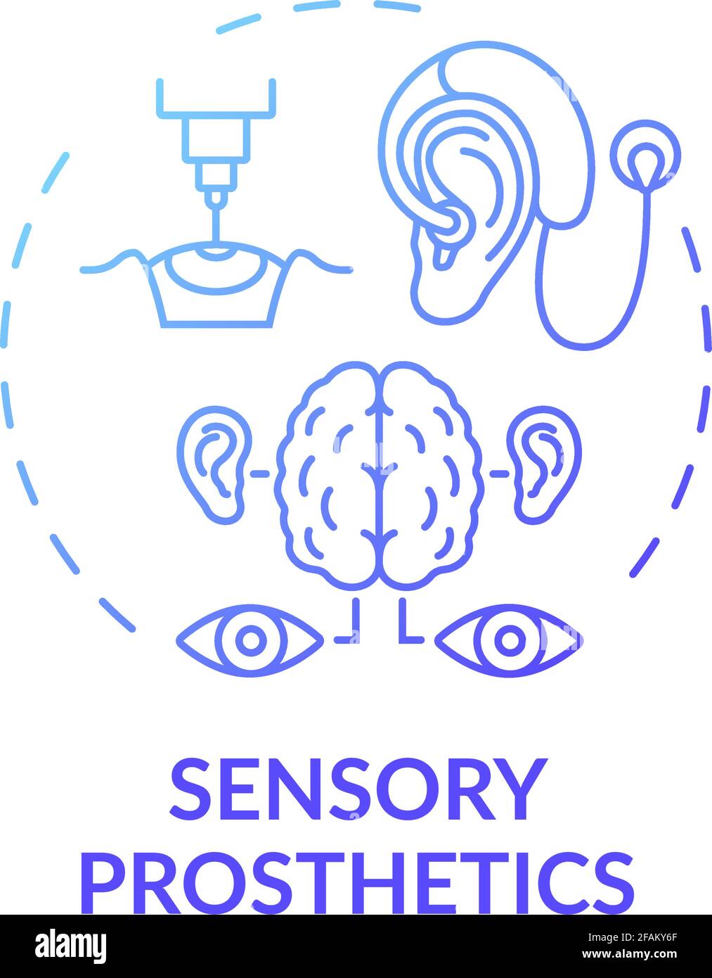 Sensory prosthetics concept icon Stock Vector Image & Art - Alamy