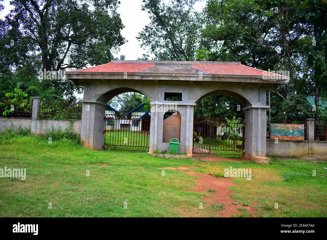 this is a gate of a historical monument in manipur Stock Photo - Alamy