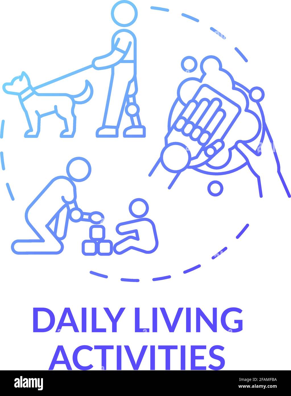 Daily living activities concept icon Stock Vector Image & Art - Alamy