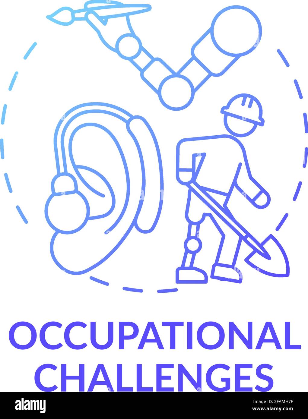 Occupational challenges concept icon Stock Vector Image & Art - Alamy