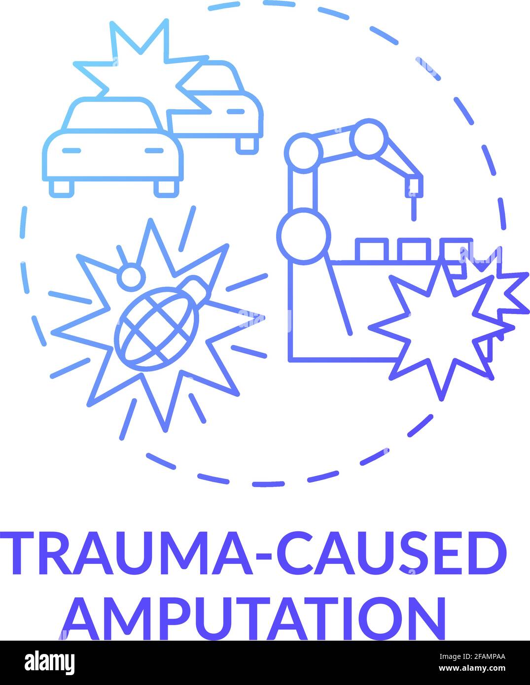 Trauma-caused amputation concept icon Stock Vector Image & Art - Alamy