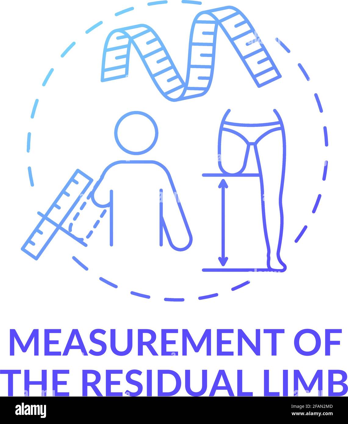 Residual limb measurement concept icon Stock Vector Image & Art - Alamy