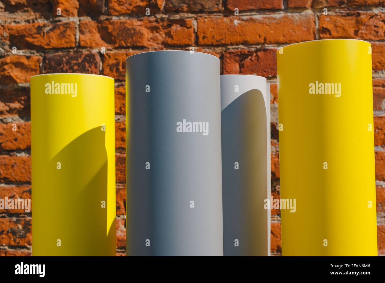 Row of various colored vinyl car wrapping or plotter cutting sticker ...