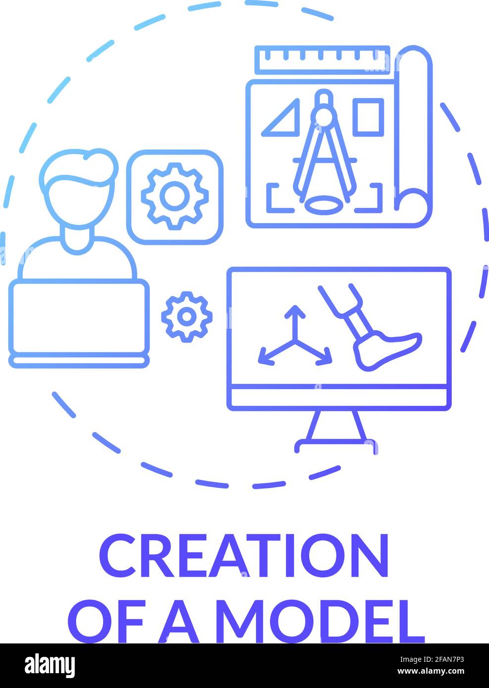 Model creation concept icon Stock Vector Image & Art - Alamy