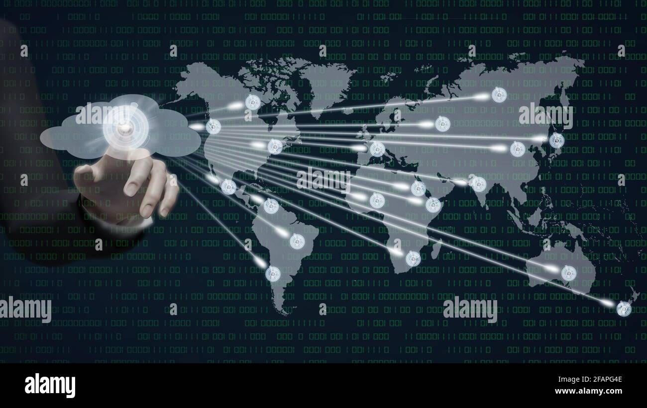 3D illustration. Man, manager, businessman, computer scientist. Digital ...