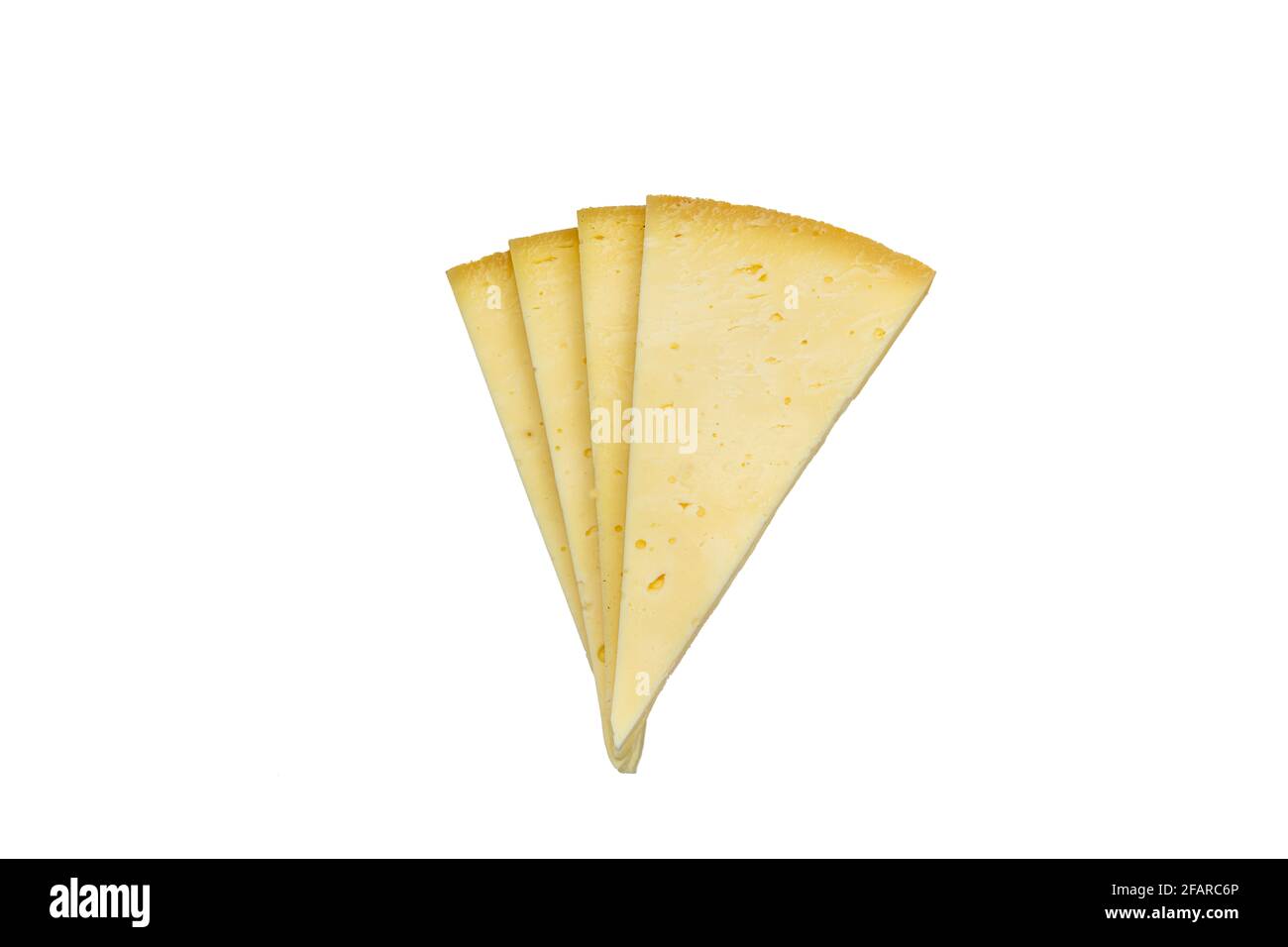 Triangular slice of old cheddar cheese. Piece of yellow cheese with ...