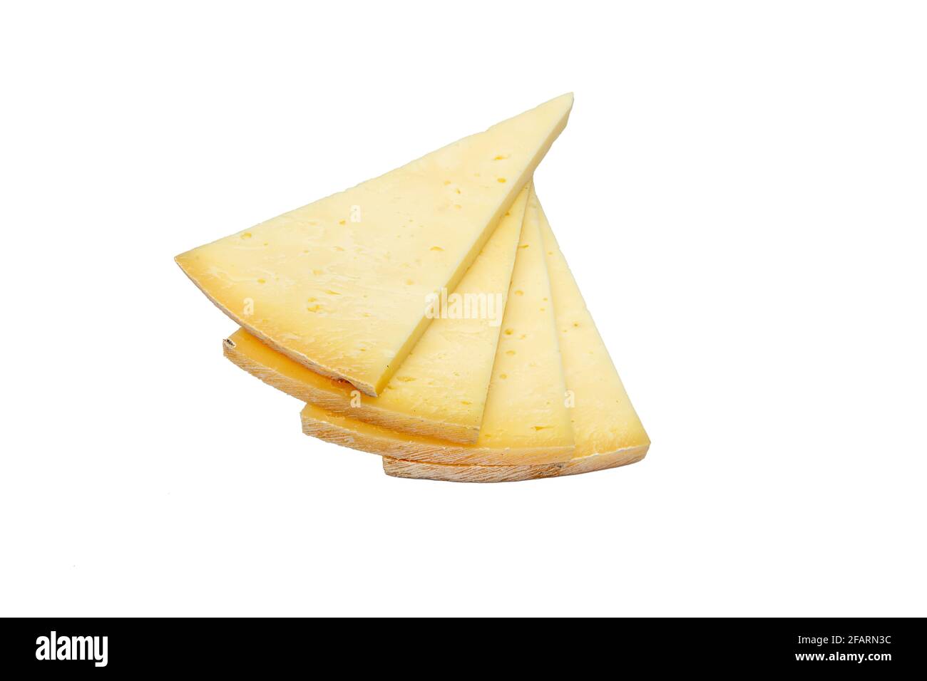 Triangular slice of old cheddar cheese. Piece of yellow cheese with ...