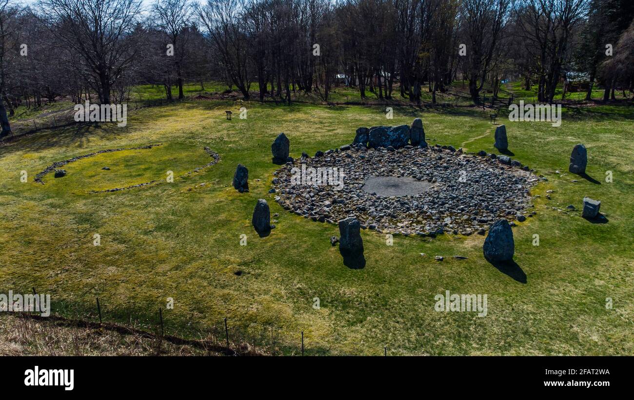 Loanhead of Daviot recumbent stone circle, an ancient Pictish set of ...