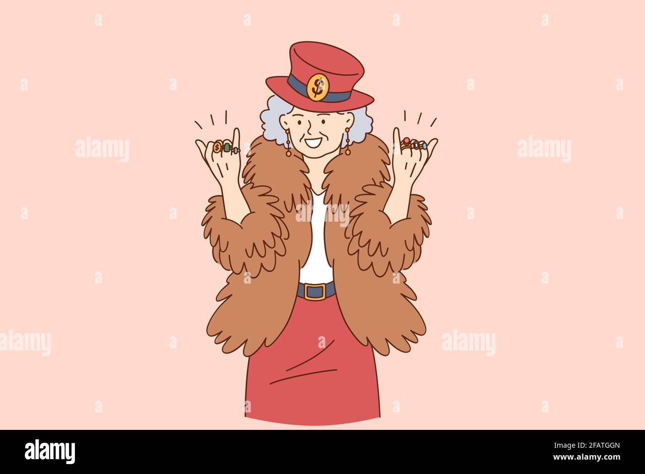 Stylish happy couple in Stock Vector Images - Alamy