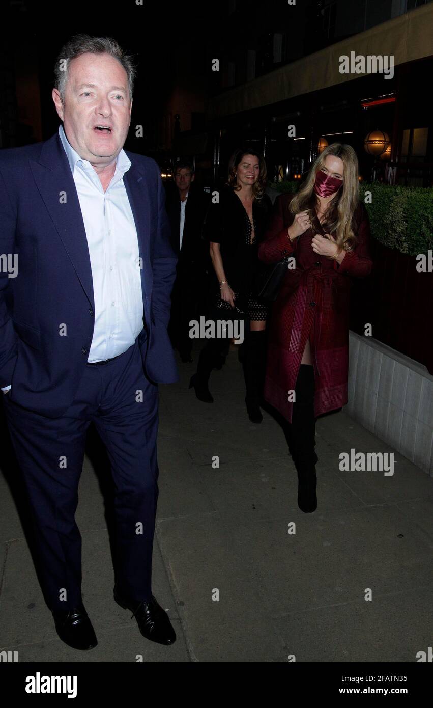Piers Morgan and wife Celia went with friends to loulou’s in London for ...