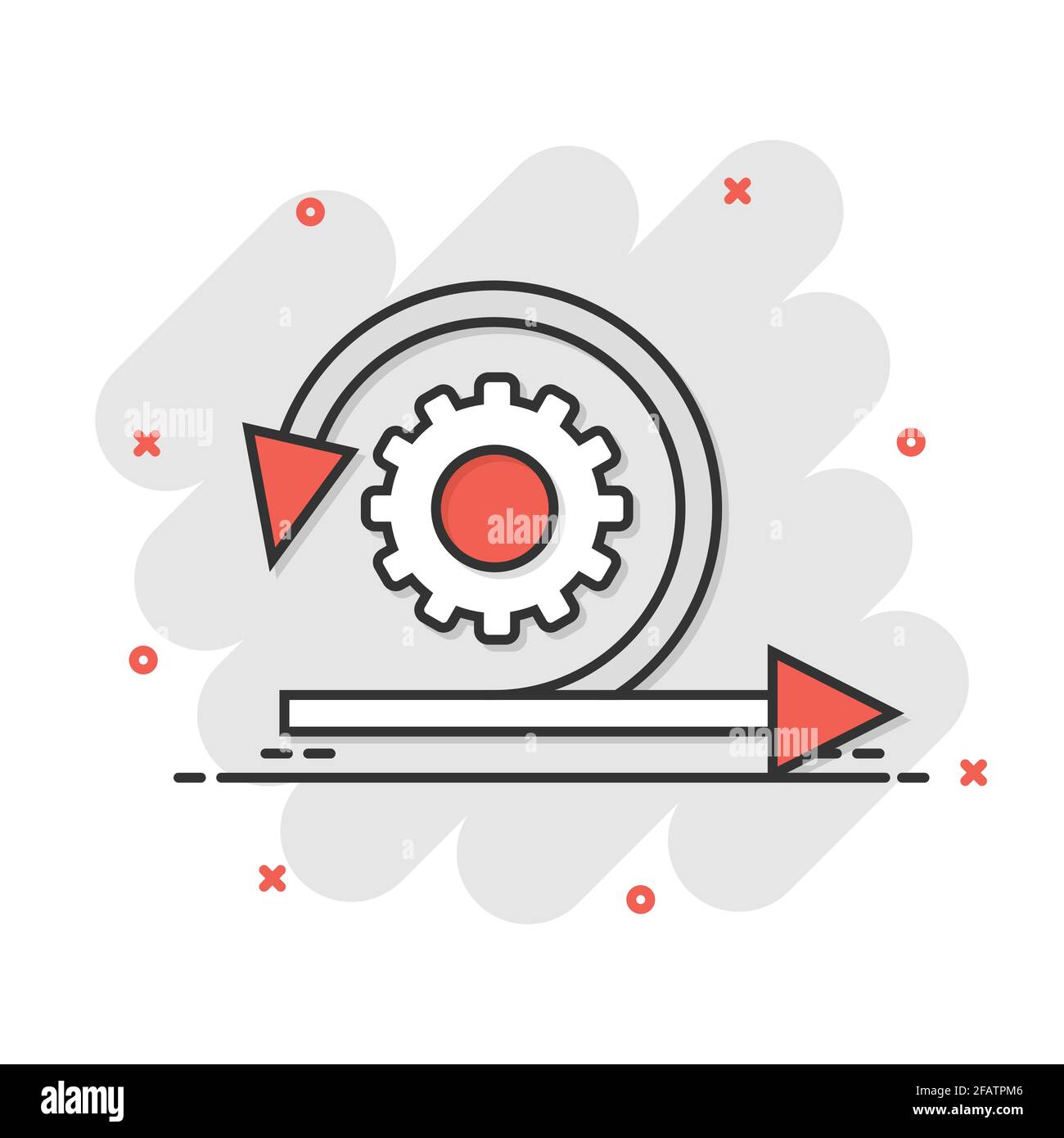 Agile icon in comic style. Flexible cartoon vector illustration on ...