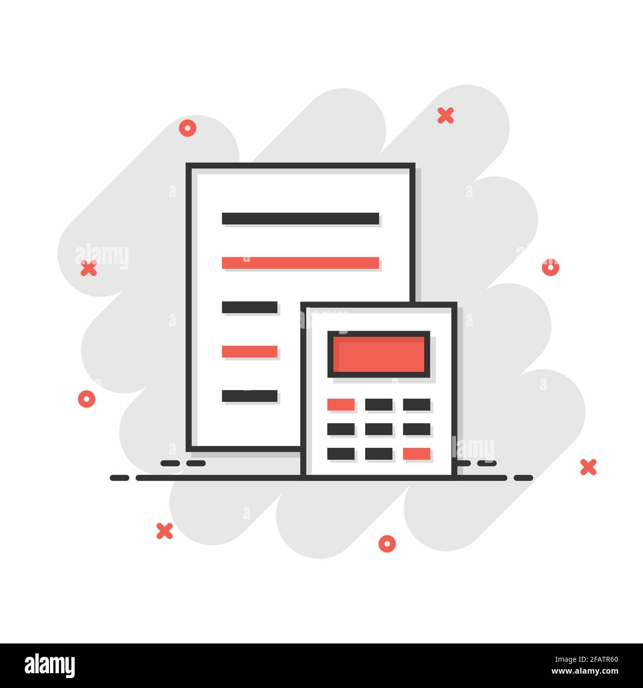 Tax payment icon in comic style. Budget invoice cartoon vector ...