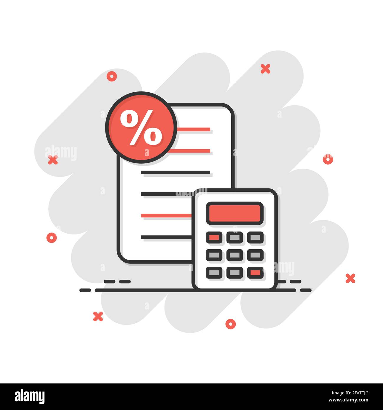 Tax payment icon in comic style. Budget invoice cartoon vector ...