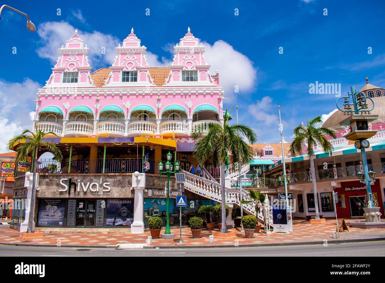 Dutch Caribean Island Aruba known for their white beaches and colourful ...