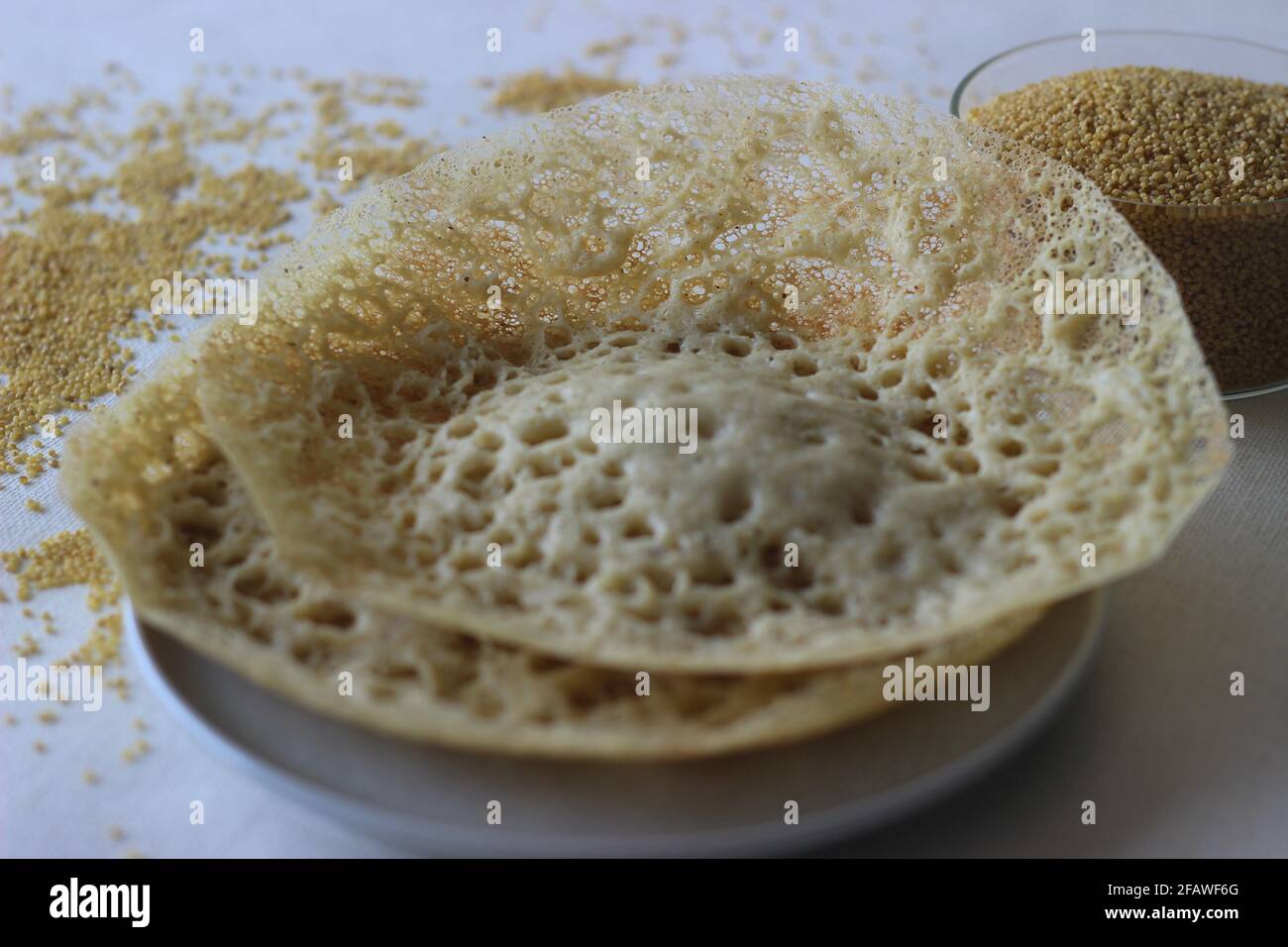 Hoppers made with foxtail millets. An experimental version of a popular ...