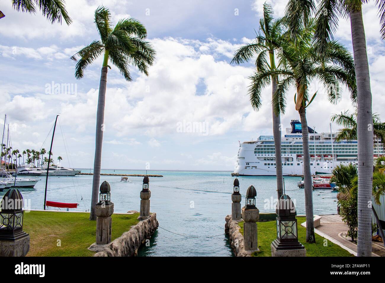 Dutch Caribean Island Aruba known for their white beaches and colourful ...