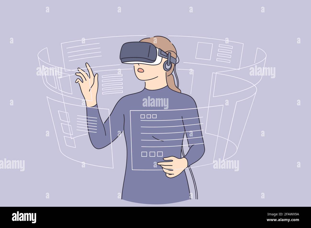 Virtual reality and high technologies concept Stock Vector Image & Art ...