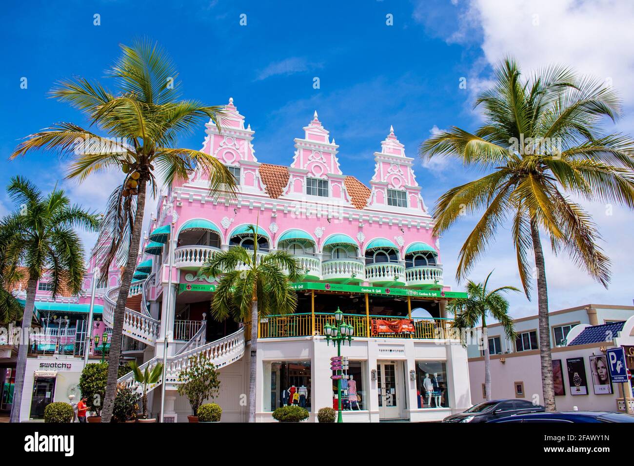 Dutch Caribean Island Aruba known for their white beaches and colourful ...
