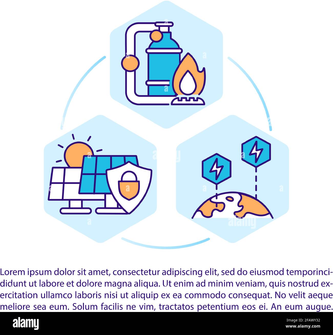Energy security concept line icons with text Stock Vector Image & Art ...