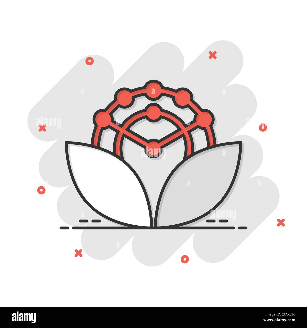 Antioxidant icon in comic style. Molecule cartoon vector illustration ...