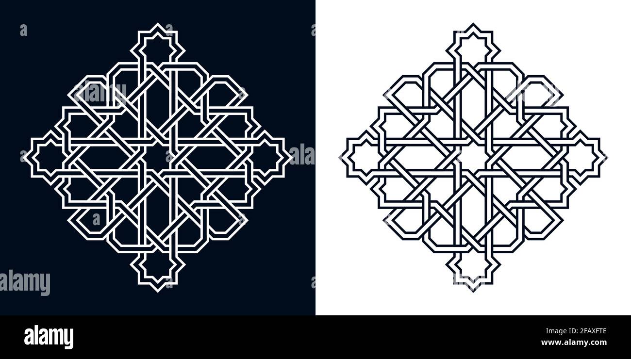 Islamic traditional ornamental rosette for greetings cards decoration ...
