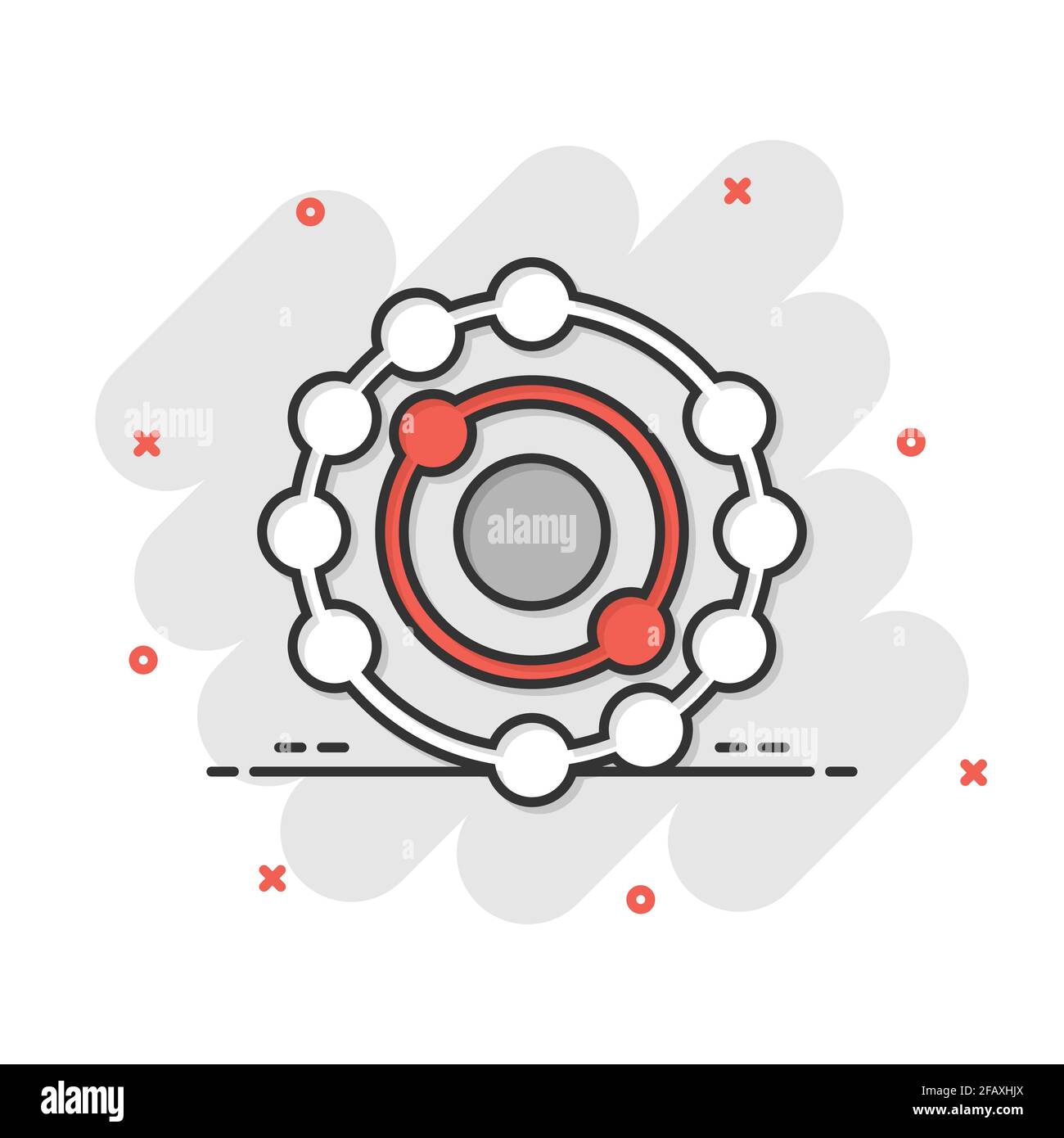 Antioxidant icon in comic style. Molecule cartoon vector illustration ...
