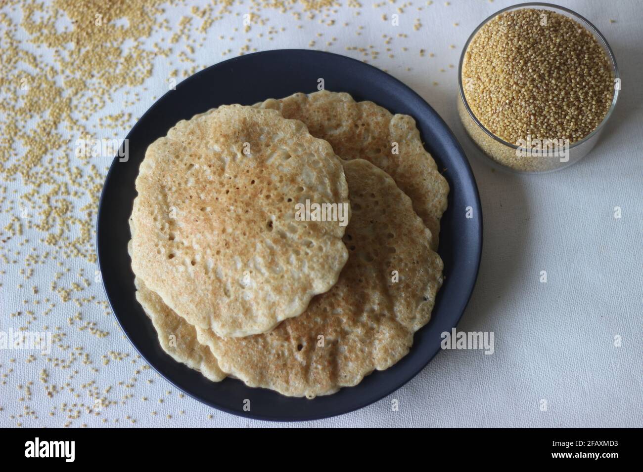 Rice pancakes made with foxtail millets flour. An experimental version ...