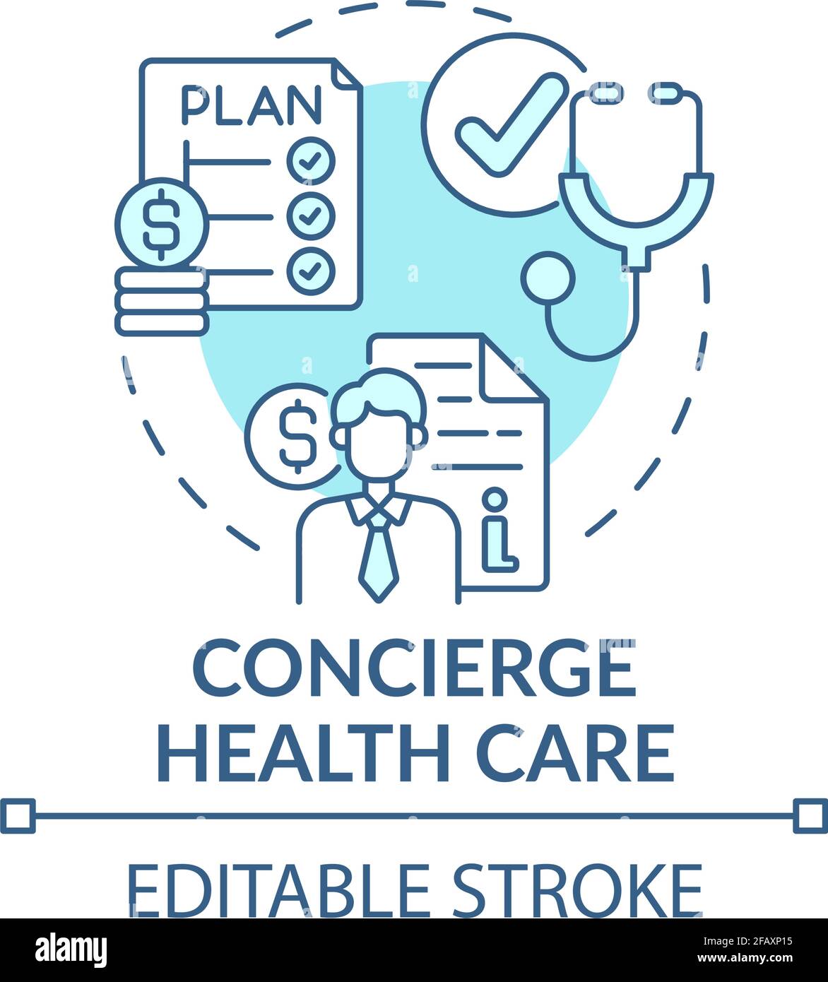 Concierge healthcare concept icon Stock Vector Image & Art - Alamy