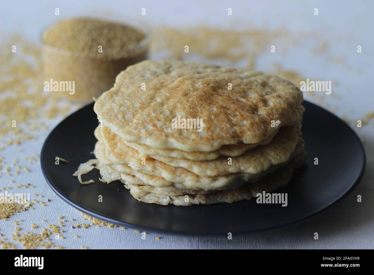 Rice pancakes made with foxtail millets flour. An experimental version ...