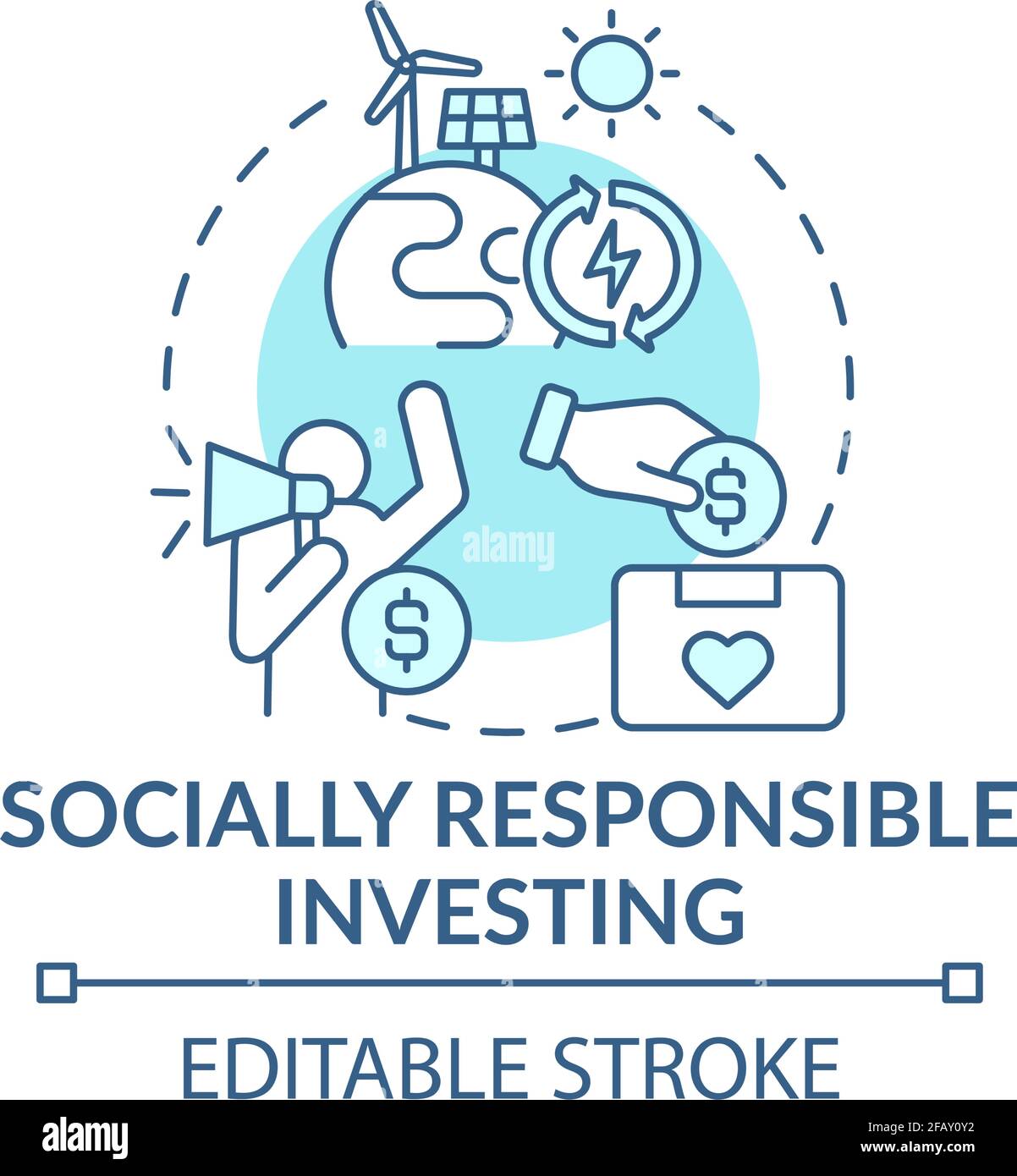 Socially responsible investing concept icon Stock Vector Image & Art ...