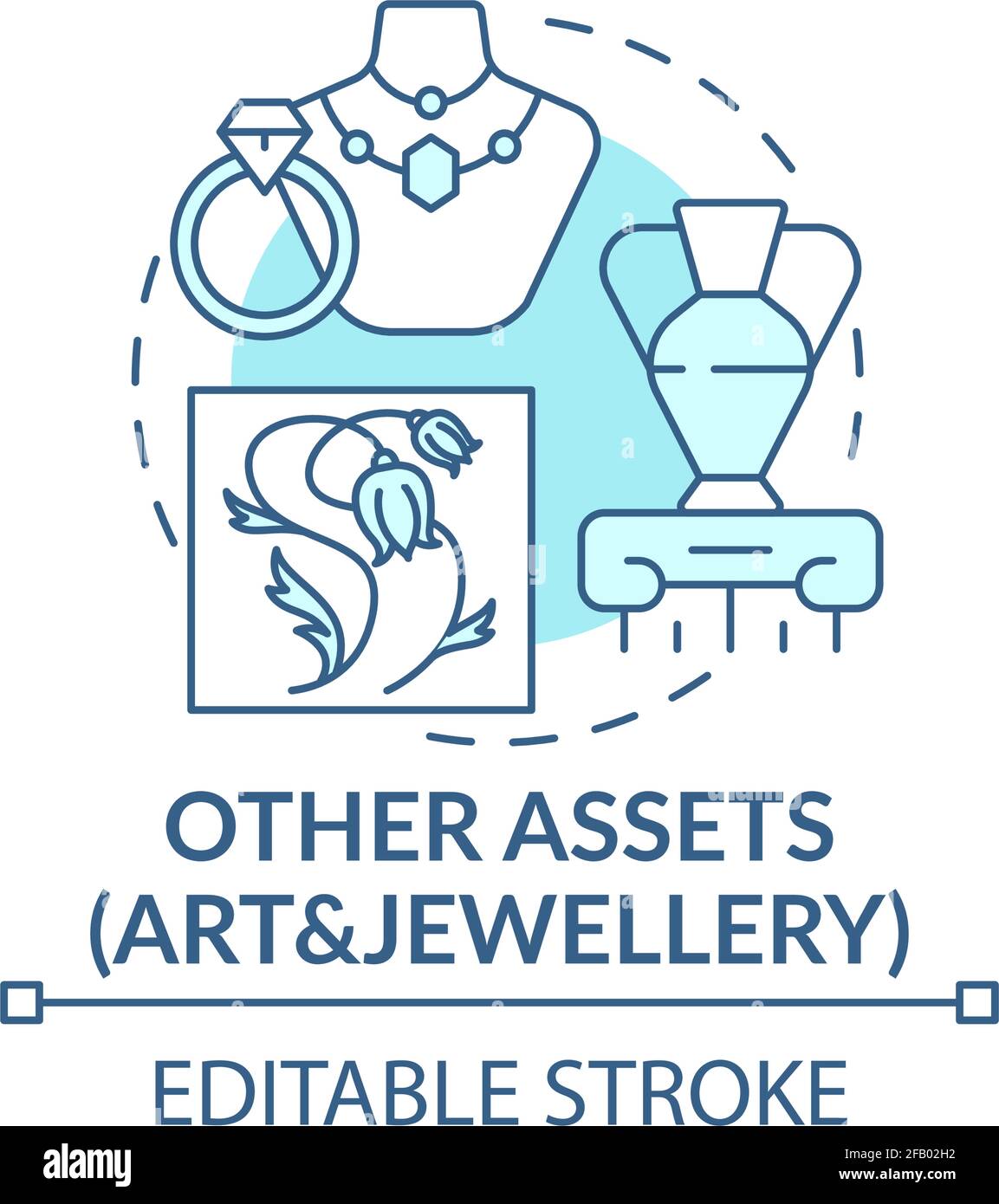 Art and jewellery assets concept icon Stock Vector Image & Art - Alamy