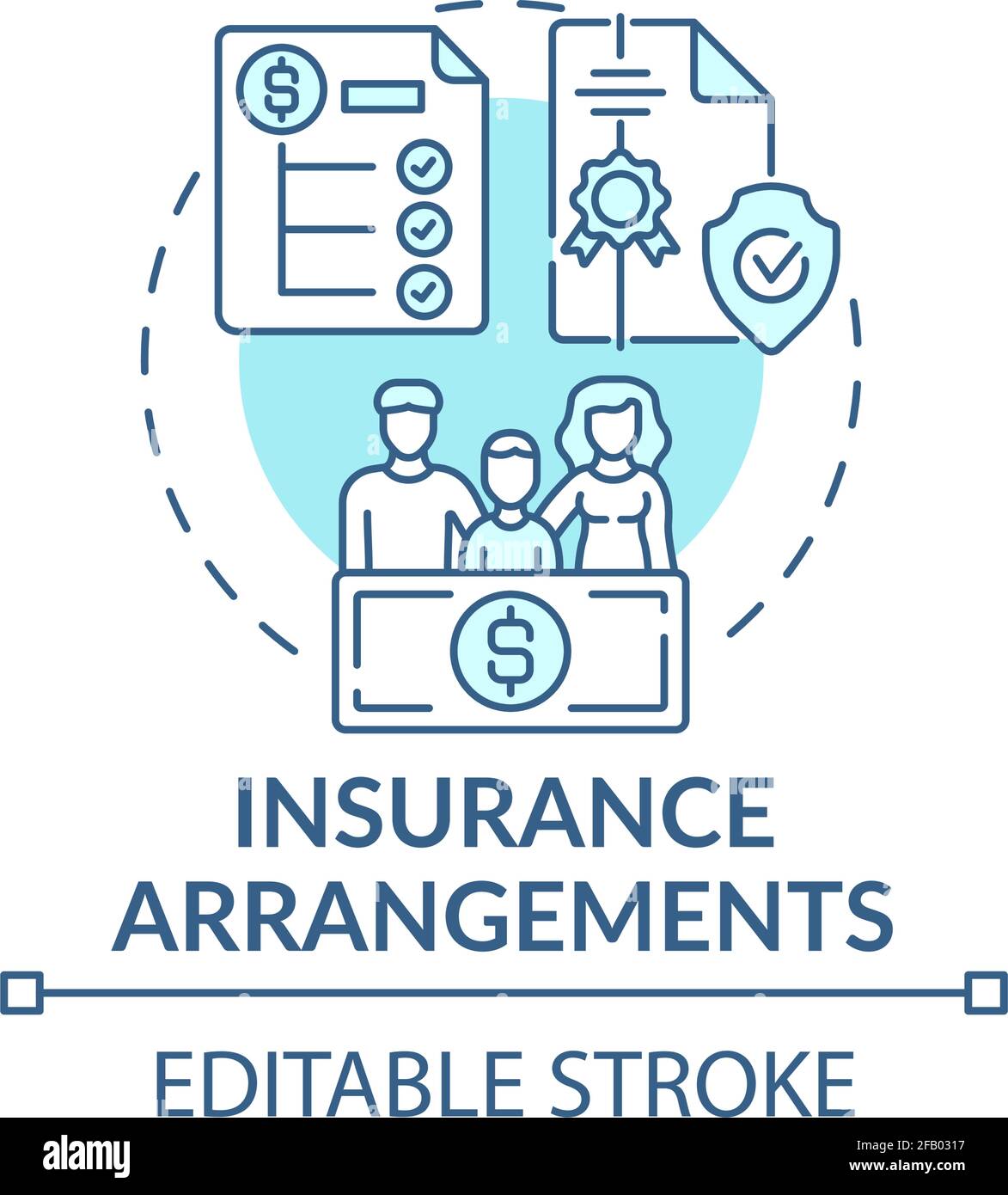 Insurance arrangements concept icon Stock Vector Image & Art - Alamy