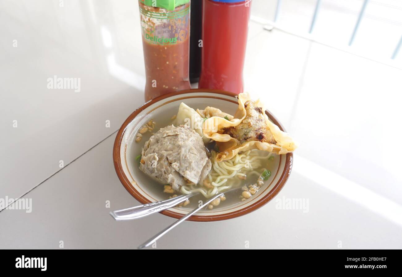 Meatballs vein from malang east java indonesia Stock Photo - Alamy
