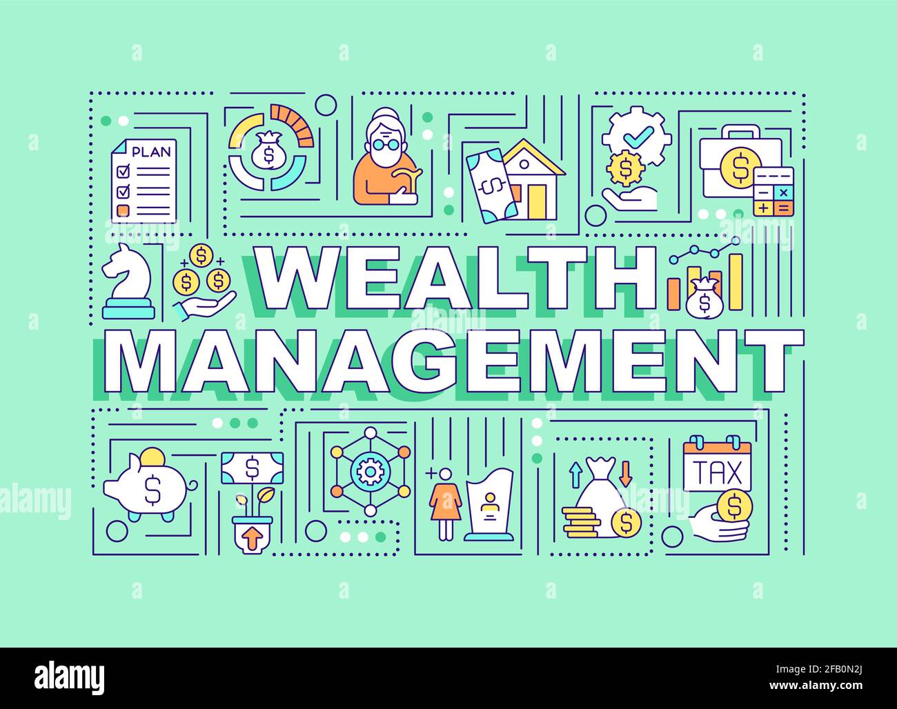 Wealth management word concepts banner Stock Vector Image & Art - Alamy