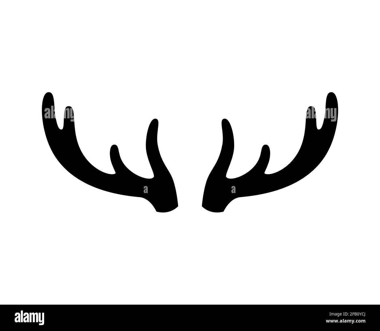 Deer antlers on a white background. Vector illustration. Icon Stock Vector Image & Art - Alamy
