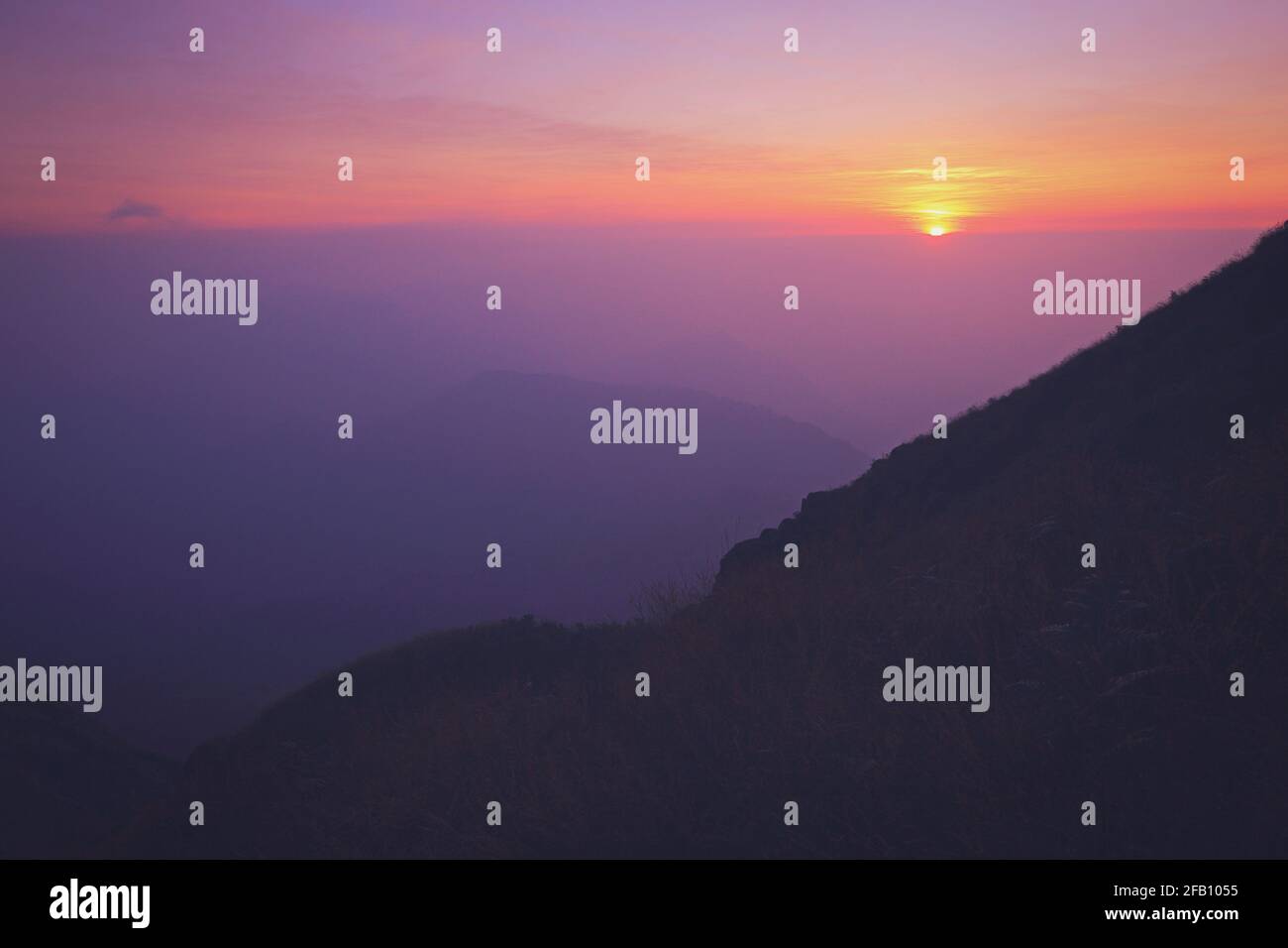 High ridges in the evening. Natural background images Stock Photo - Alamy