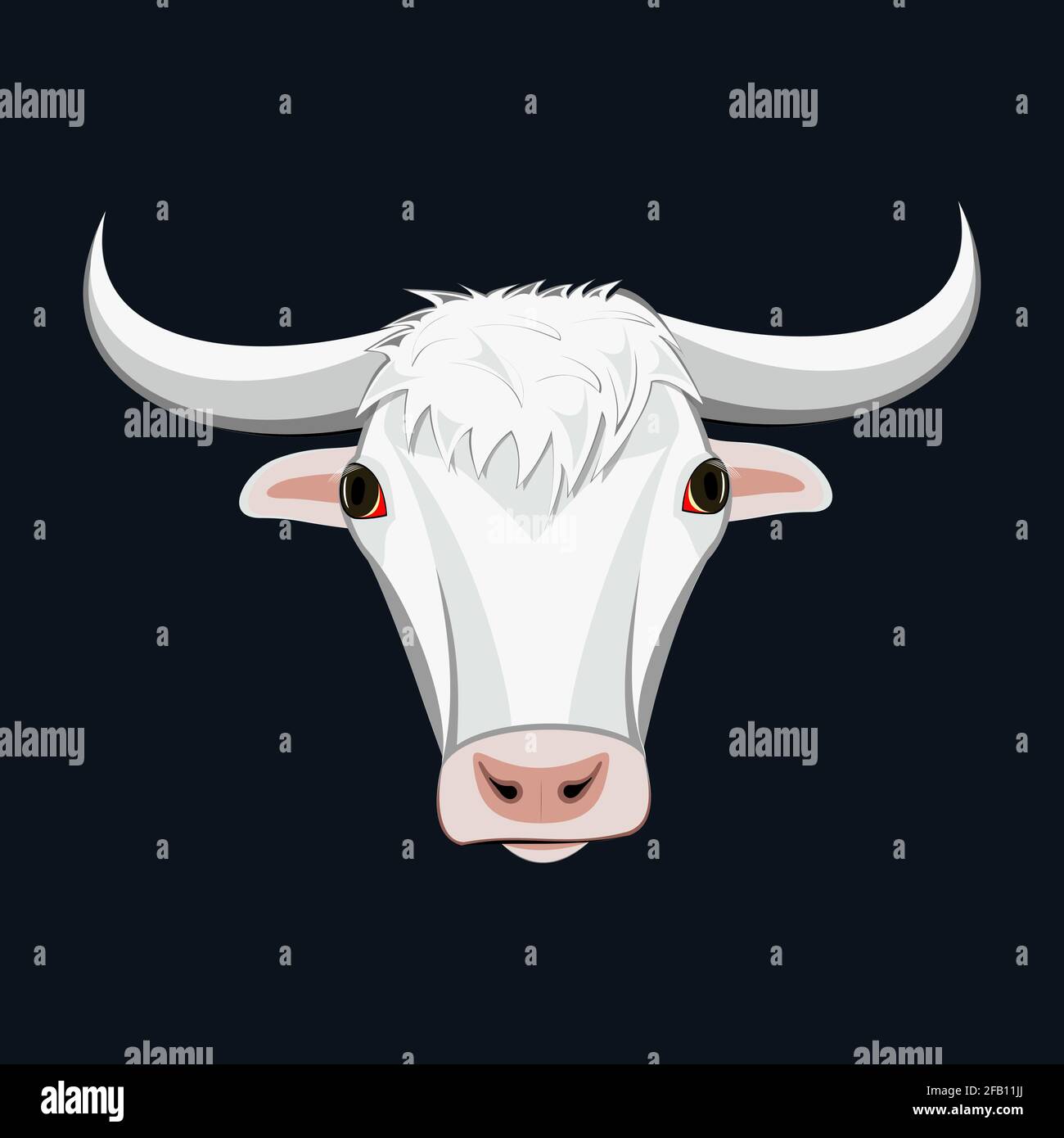 White bull Stock Vector Images - Alamy